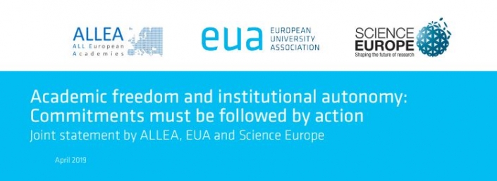 ALLEA, EUA and Science Europe publish joint statement on academic ...