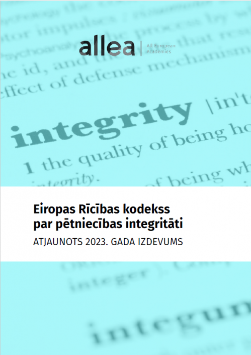 The European Code of Conduct for Research Integrity - ALLEA